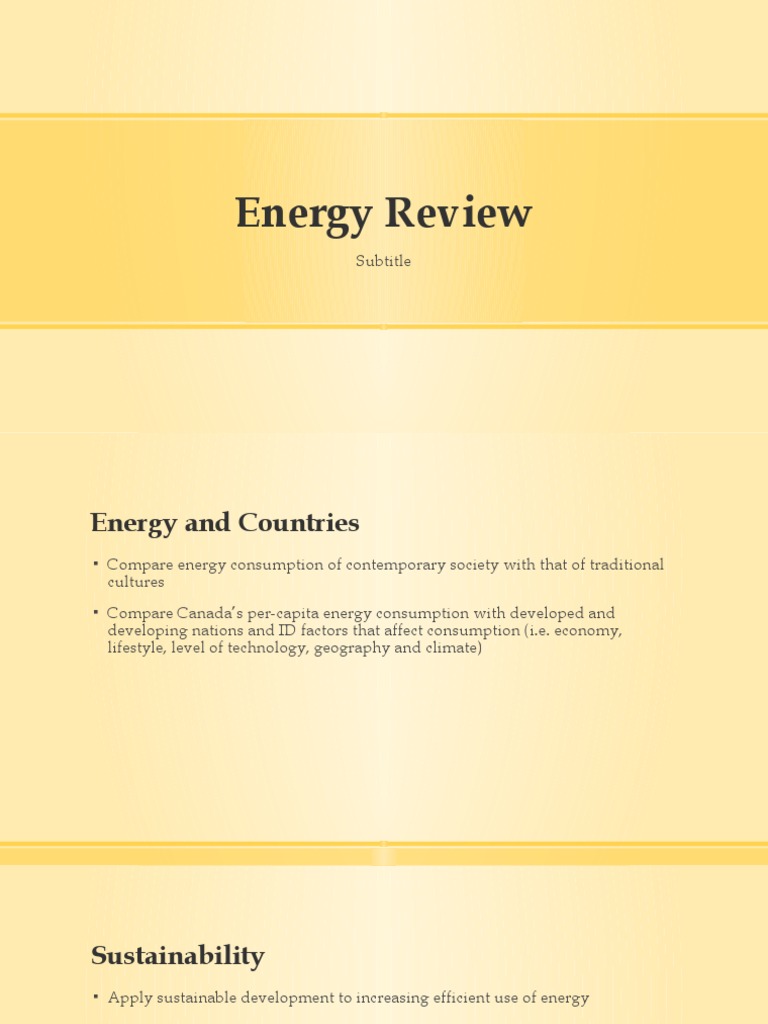 Energy Review | PDF