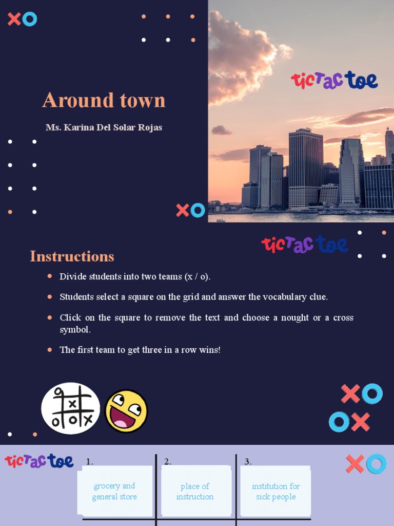 Vocabulary Game: Places in Town | PDF
