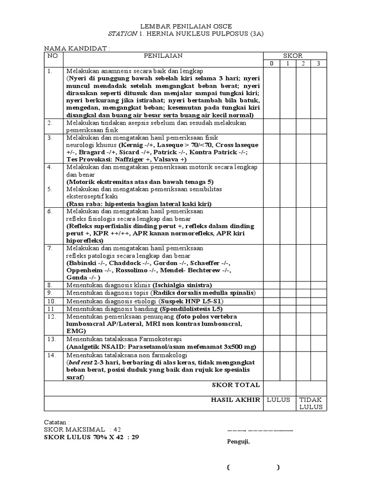 Mini Osce HNP | PDF