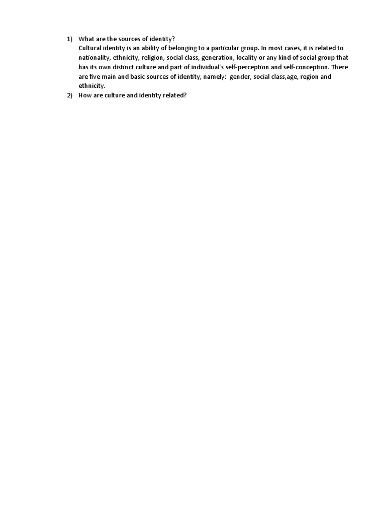 What Are The Sources of Identity | PDF | Politics | Religion & Spirituality