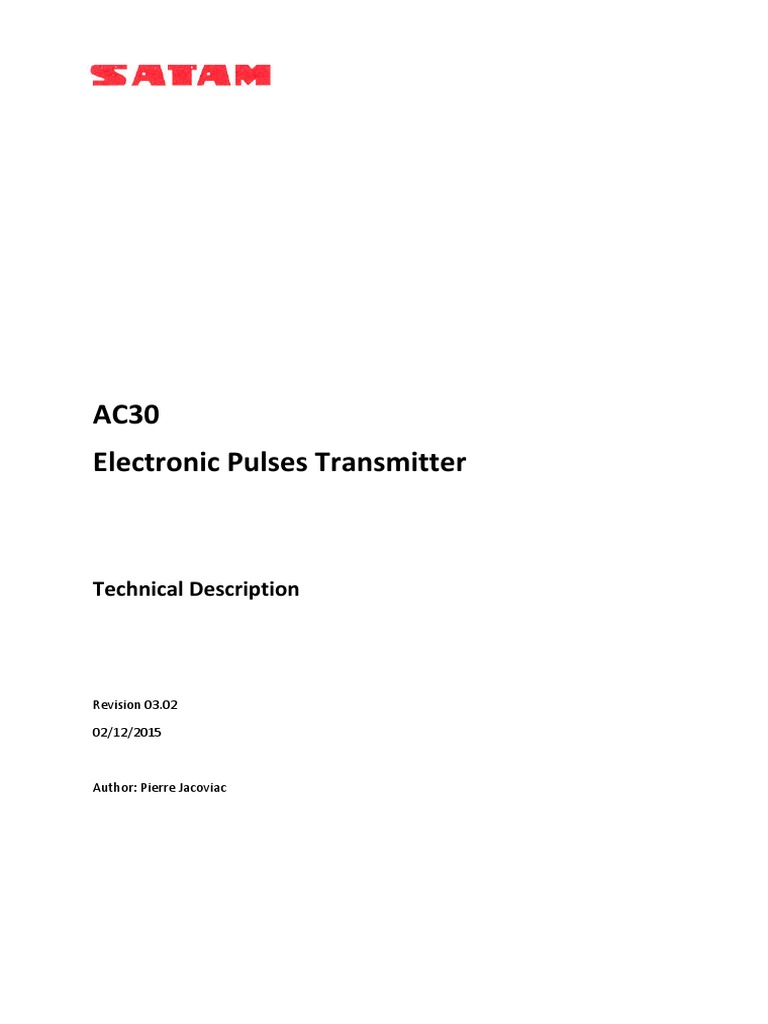 AC30 Technical Description - Rev03 | PDF | Sensor | Metrology