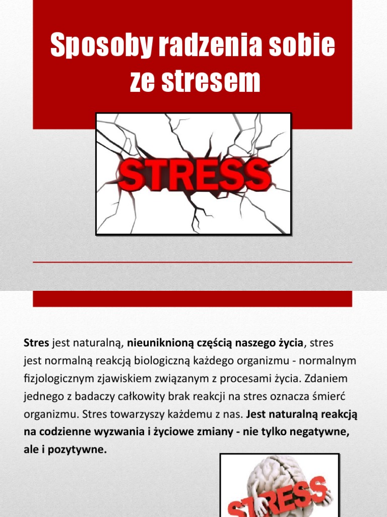 Radzenie Sobie Ze Stresem | PDF
