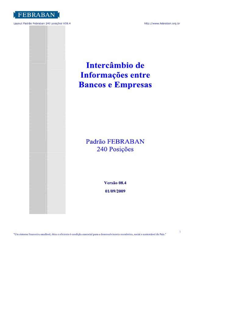 Padrão Febraban 240 Posições v6 | PDF
