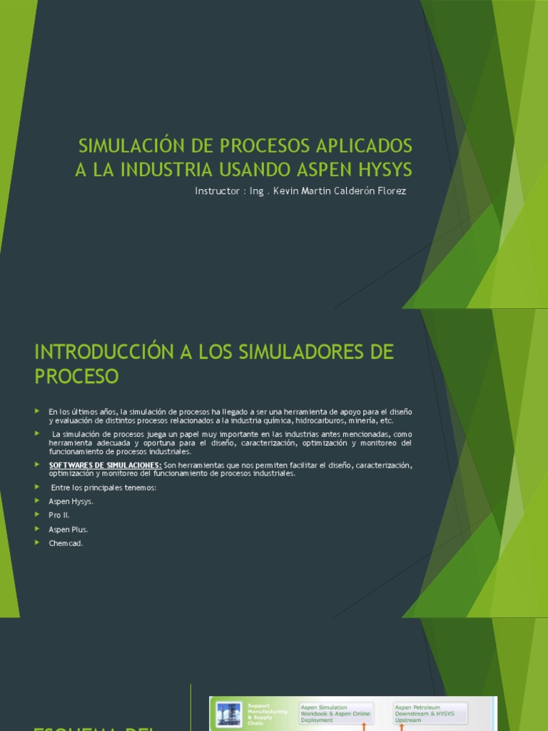 Simulación de procesos industriales utilizando Aspen Hysys | PDF ...