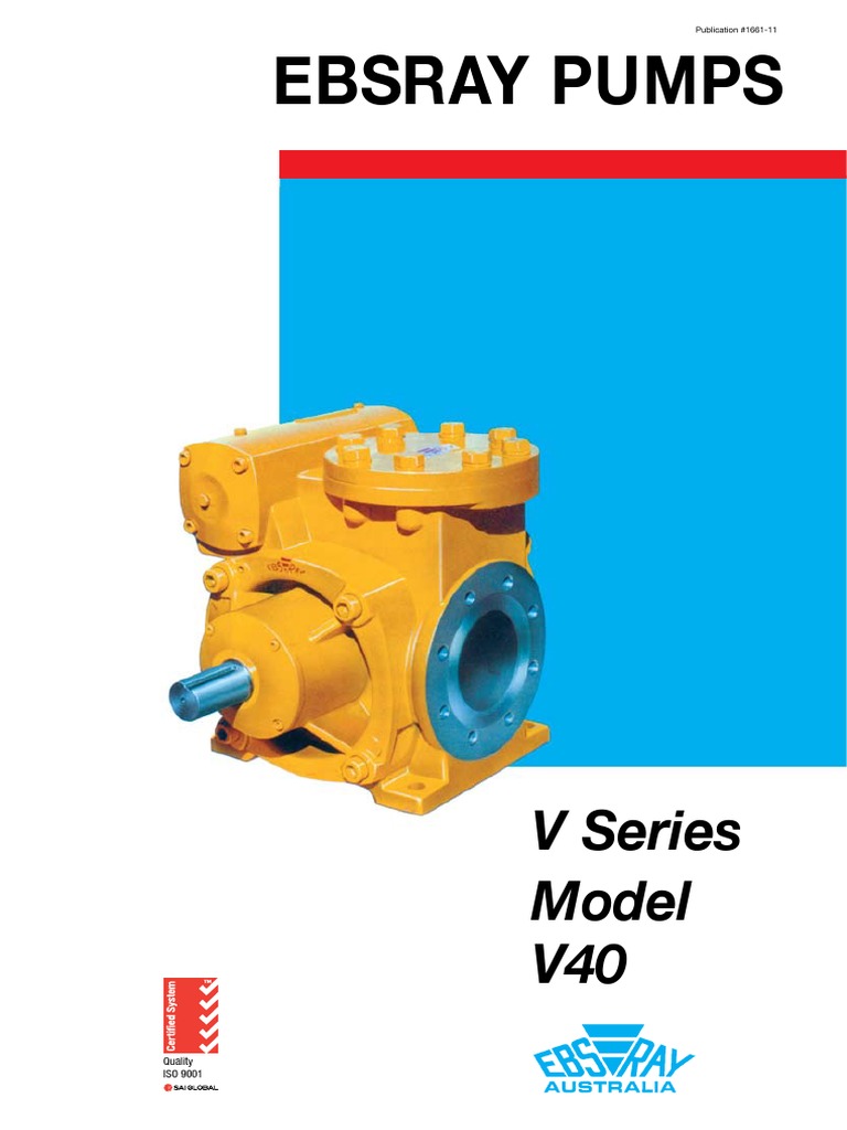 Ebsray Pumps: V Series Model V40 | PDF | Pump | Valve
