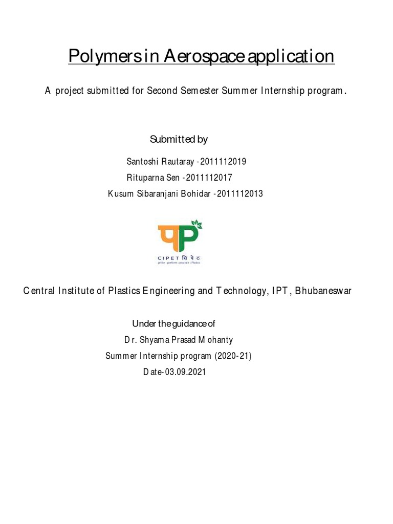Polymers in Aerospace Application | PDF | Space Suit | Composite Material