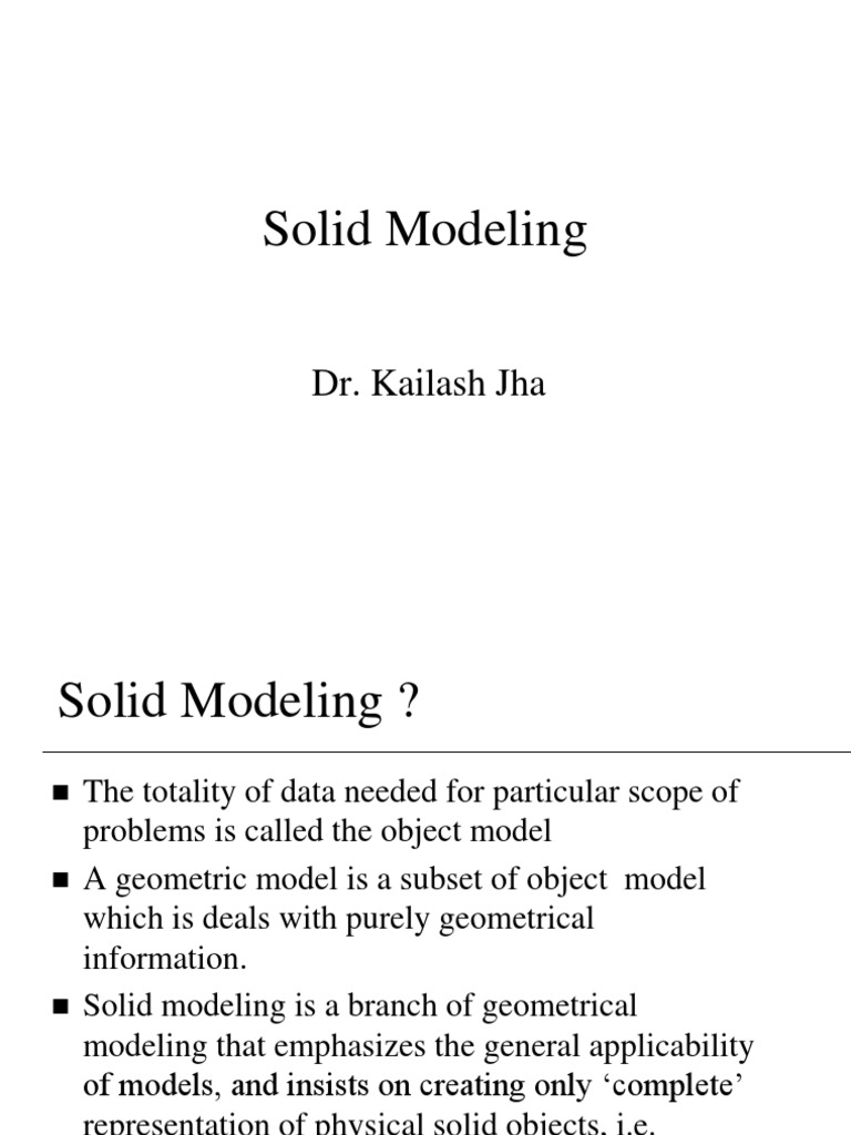 Solid Modeling 1 | PDF | Voxel | Geometry