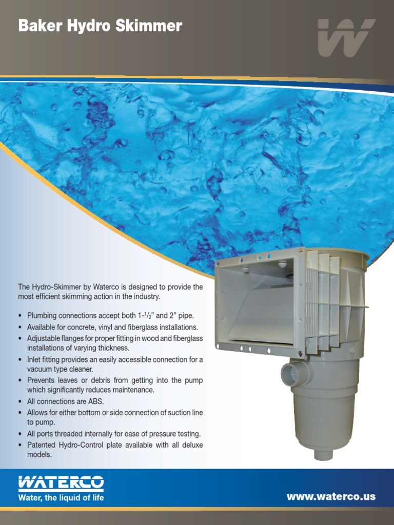 Efficient Hydro-Skimmer by Waterco | PDF | Mechanical Engineering ...