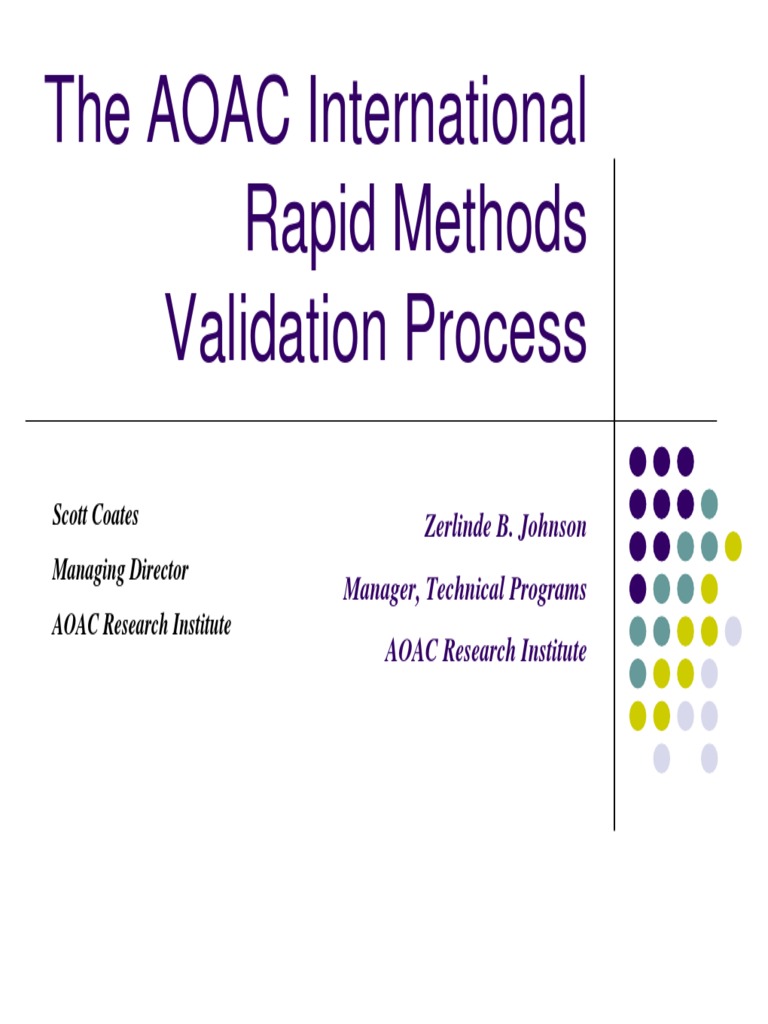 AOAC Rapid Method Validation | PDF | Foods | Sensitivity And Specificity