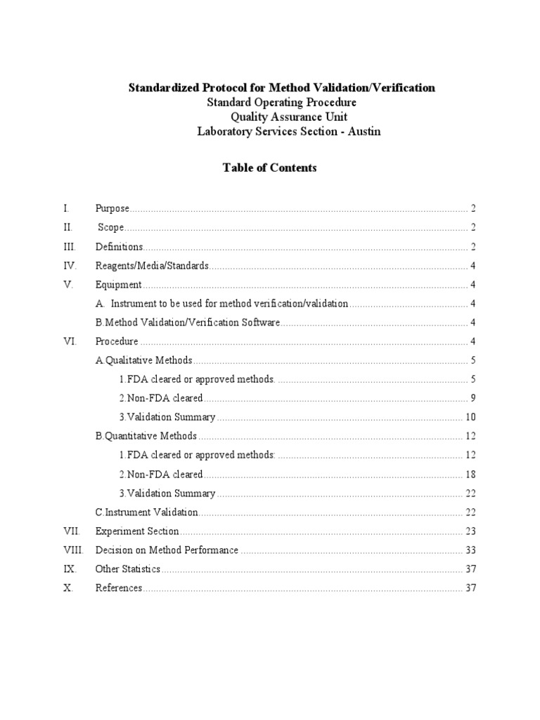 Standardized Method Validation | PDF | Experiment | Accuracy And Precision