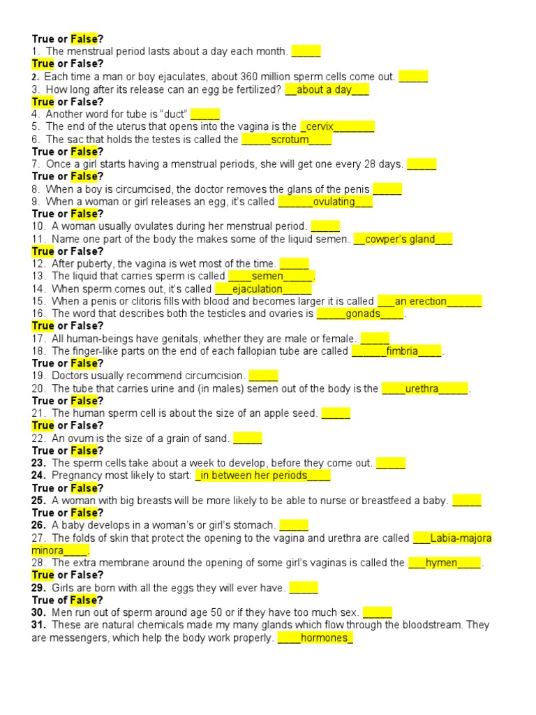 Human Reproductive System Questions | PDF | Menstrual Cycle | Anatomy