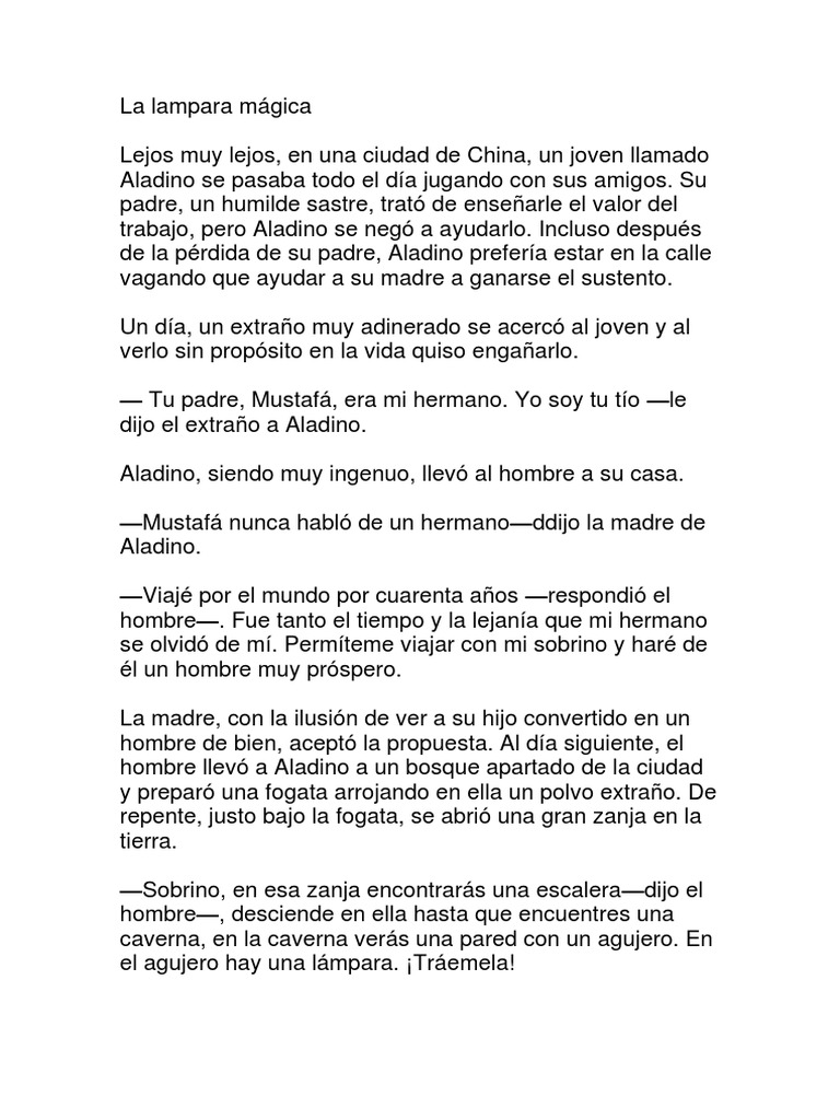La lampara mágica | PDF | Genios