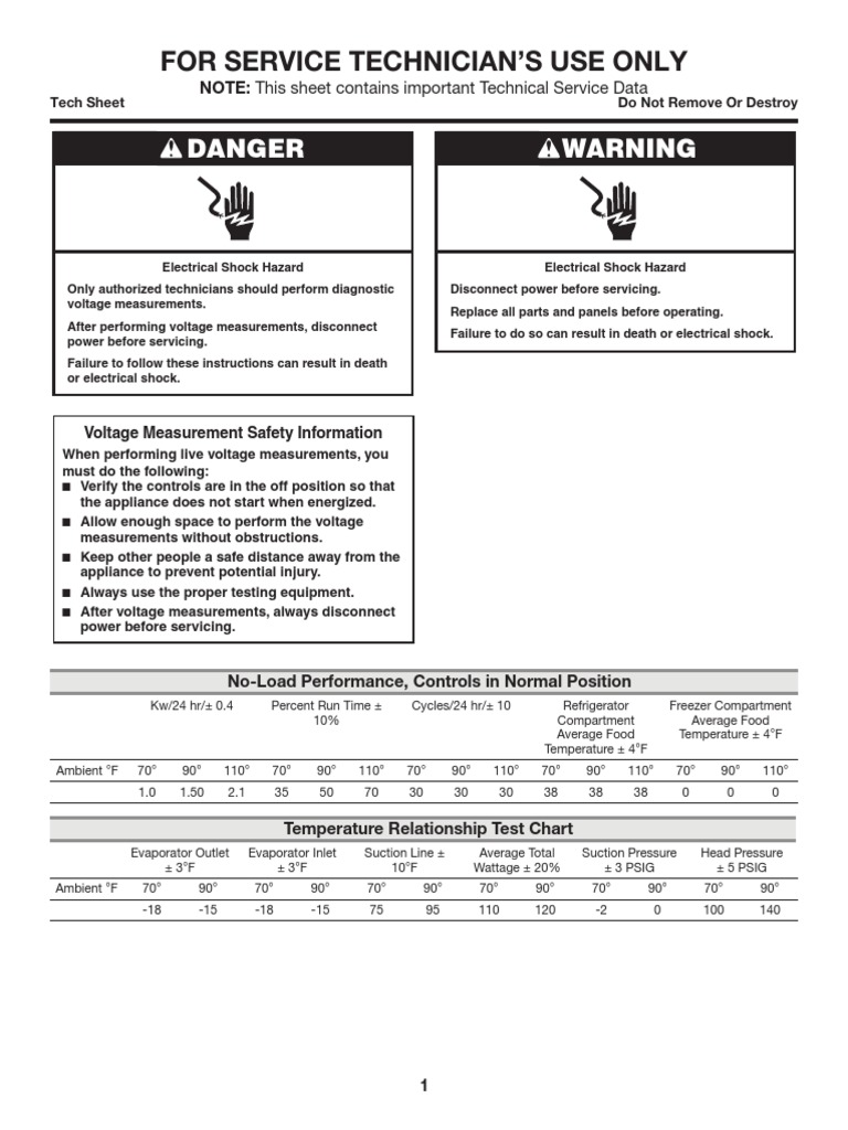 Krff302ess01 Tech Sheet - w10787422 - Rev C | PDF | Refrigerator ...