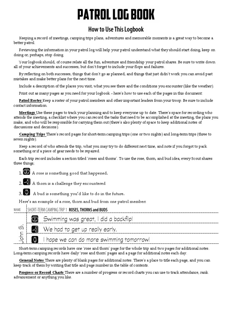 Patrol Log PDF | PDF