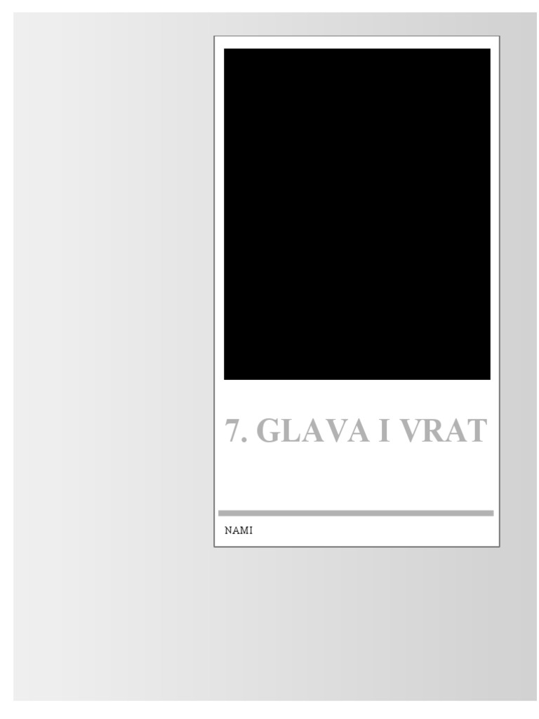 Glava I Vrat | PDF
