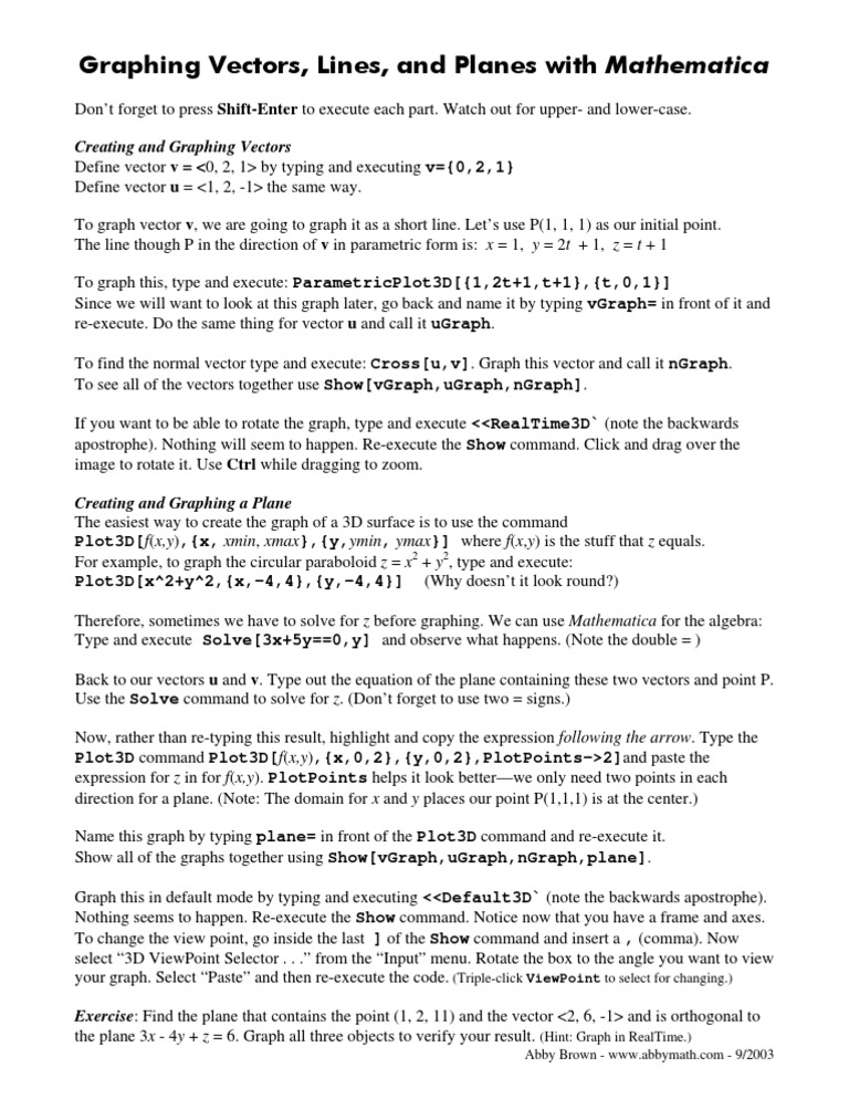 Graphing Vectors Pdf Plane Geometry Geometry 9388