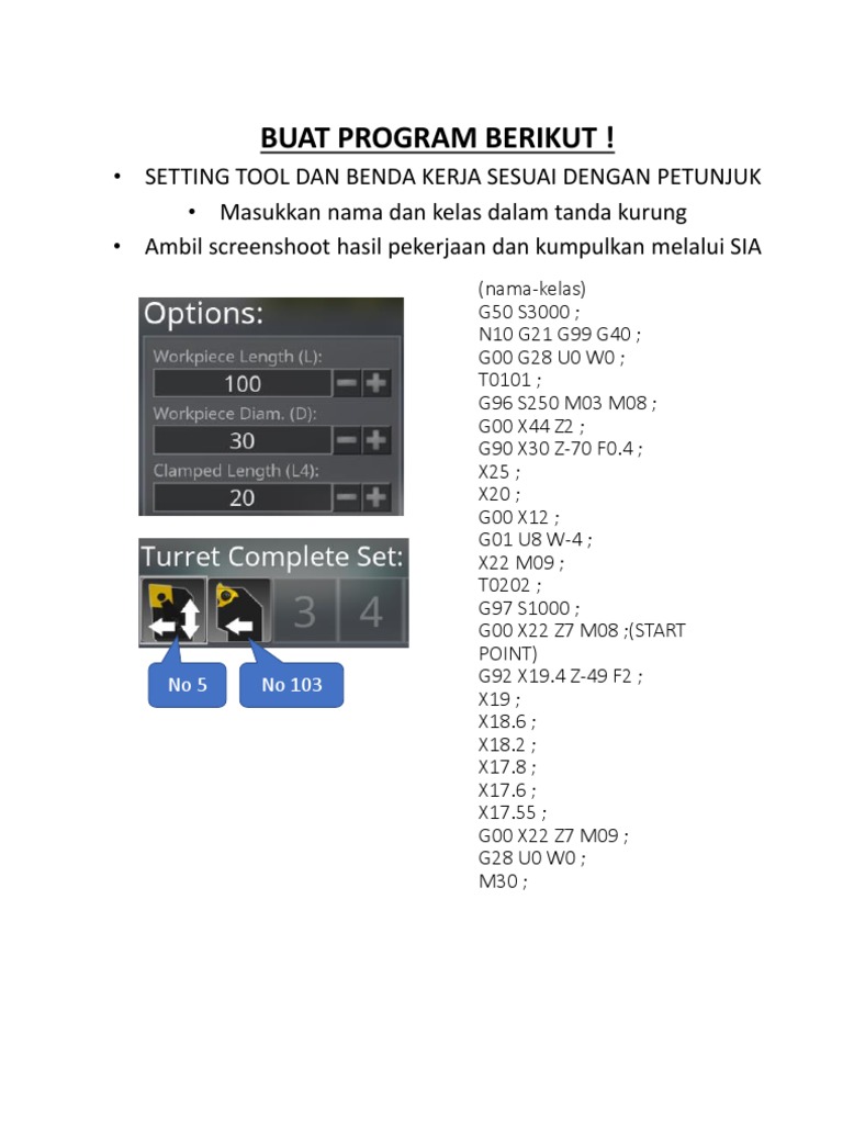 21 34 5412 Tugas - 3 - CNC | PDF
