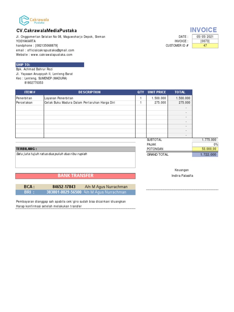 Invoice Tagihan | PDF