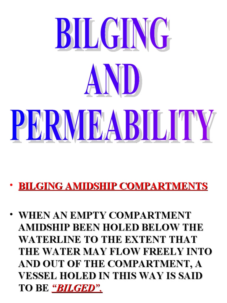 CHS Bilging and Permeability 3 | PDF | Ships | Heavy Industry