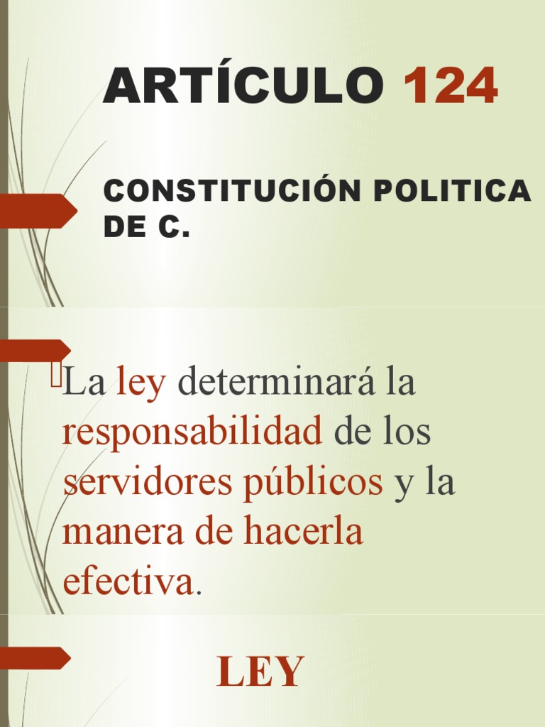 Presentación Art. 124 Constitucional | PDF