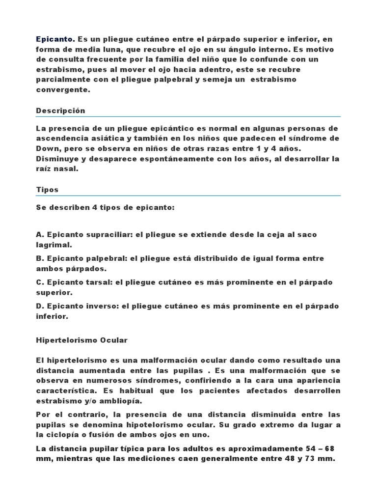 Epicanto | PDF