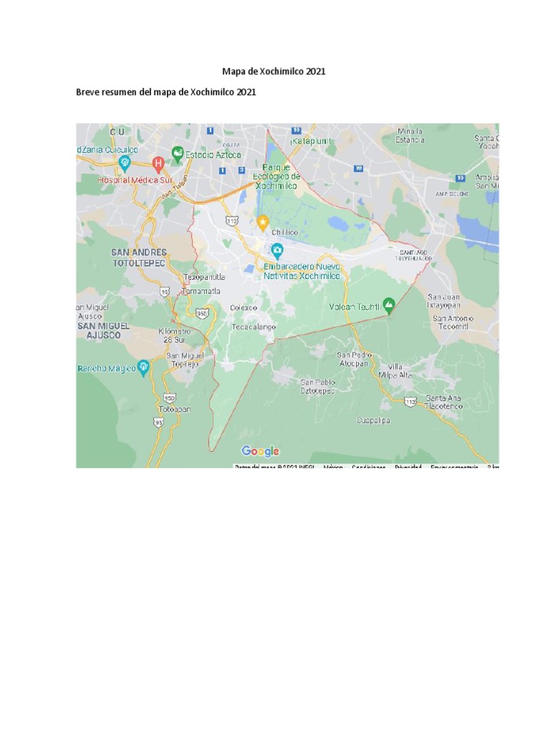 Mapa de Xochimilco 2021 | PDF
