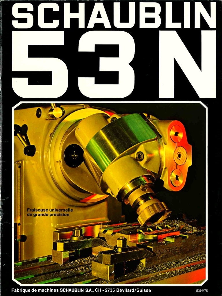 Schaublin 53N Caracteristiques | PDF