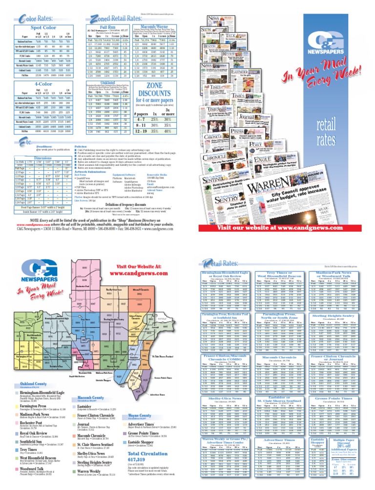 C&G Newspapers Advertising Rates Guide | PDF | Adobe Illustrator ...