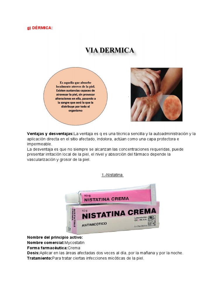 Dérmica, Transdérmica, Subcutánea | PDF | Medicamentos con receta ...