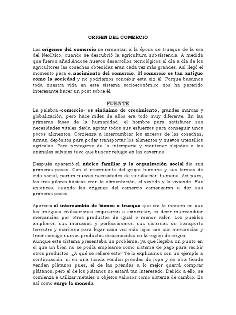 Los orígenes y evolución del comercio desde las primeras civilizaciones ...
