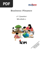 Business Finance Module 1 Abm Grade12 | PDF | Securities (Finance ...
