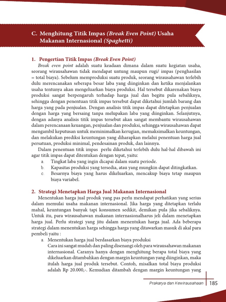 Strategi BEP dan Promosi Makanan Internasional | PDF