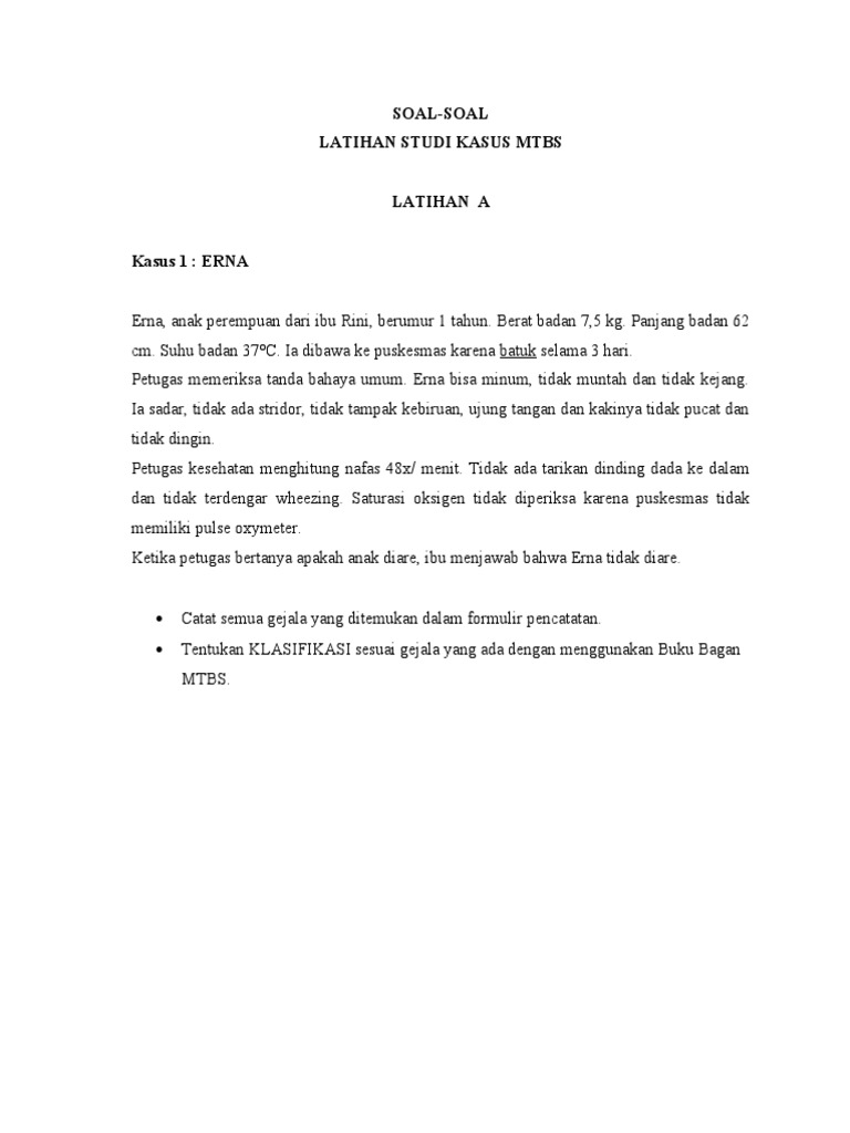 Kasus MTBS: Studi Kasus Erna | PDF