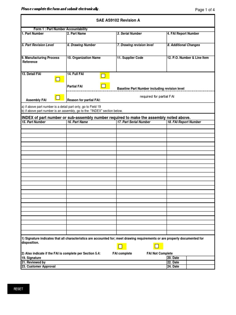 SAE AS9102 Revision A: 3. Serial Number | Download Free PDF ...