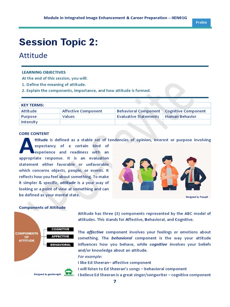 Session 2 - Attitude | PDF | Attitude (Psychology) | Affect (Psychology)