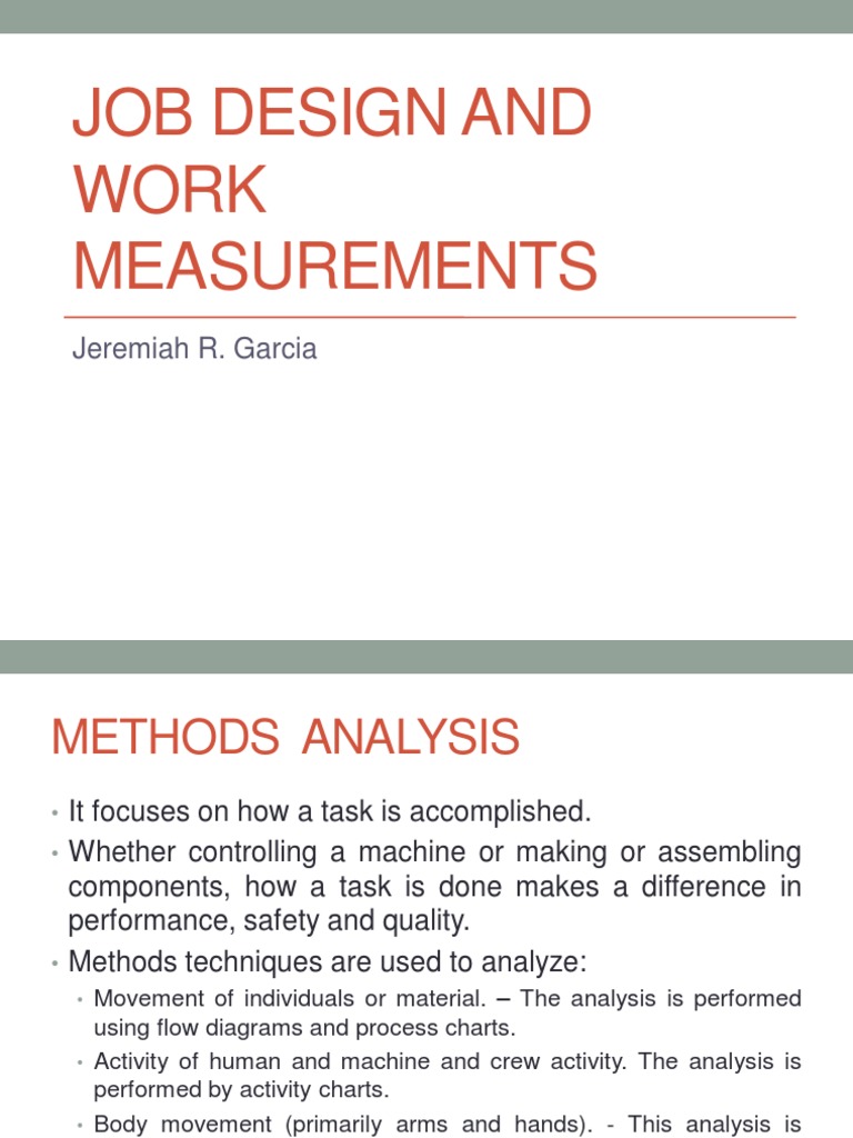 Job Design and Work Measurements | PDF | Time | Cognition