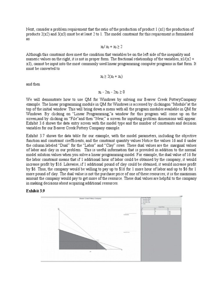 Exhibit 3.9 | PDF | Linear Programming | Labour Economics