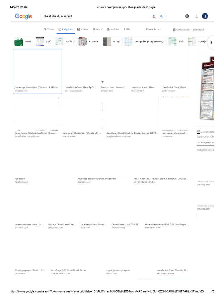 Chuleta de JavaScript en PDF | PDF | Desarrollo web | Informática