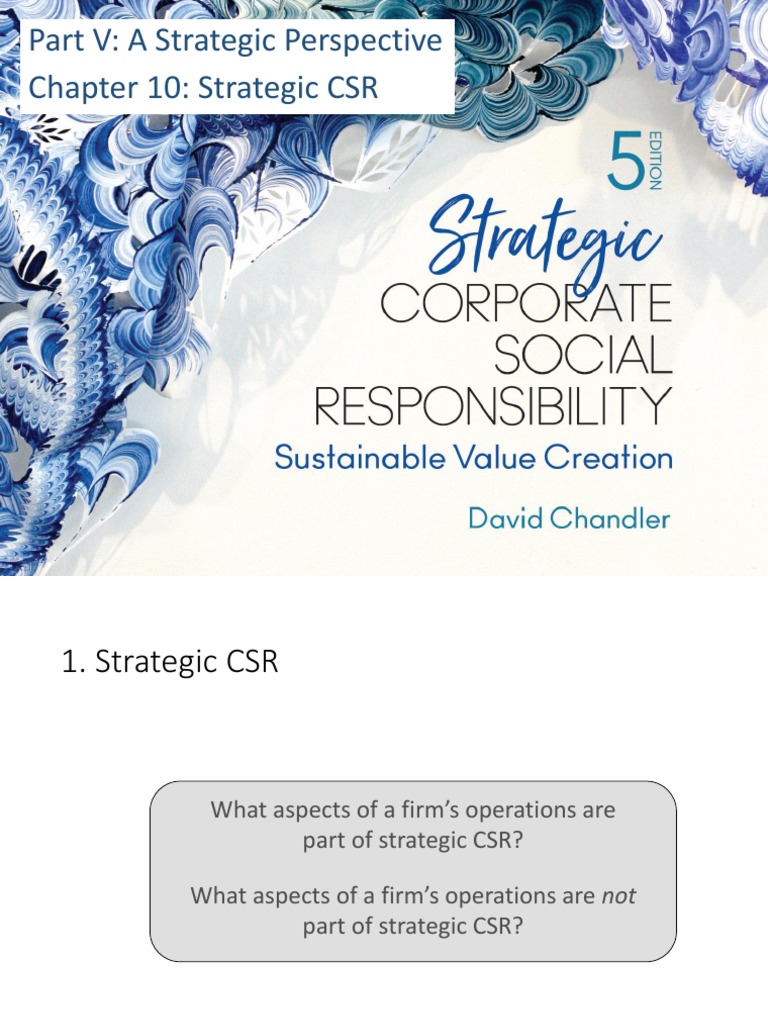 Part V: A Strategic Perspective Chapter 10: Strategic CSR | PDF ...