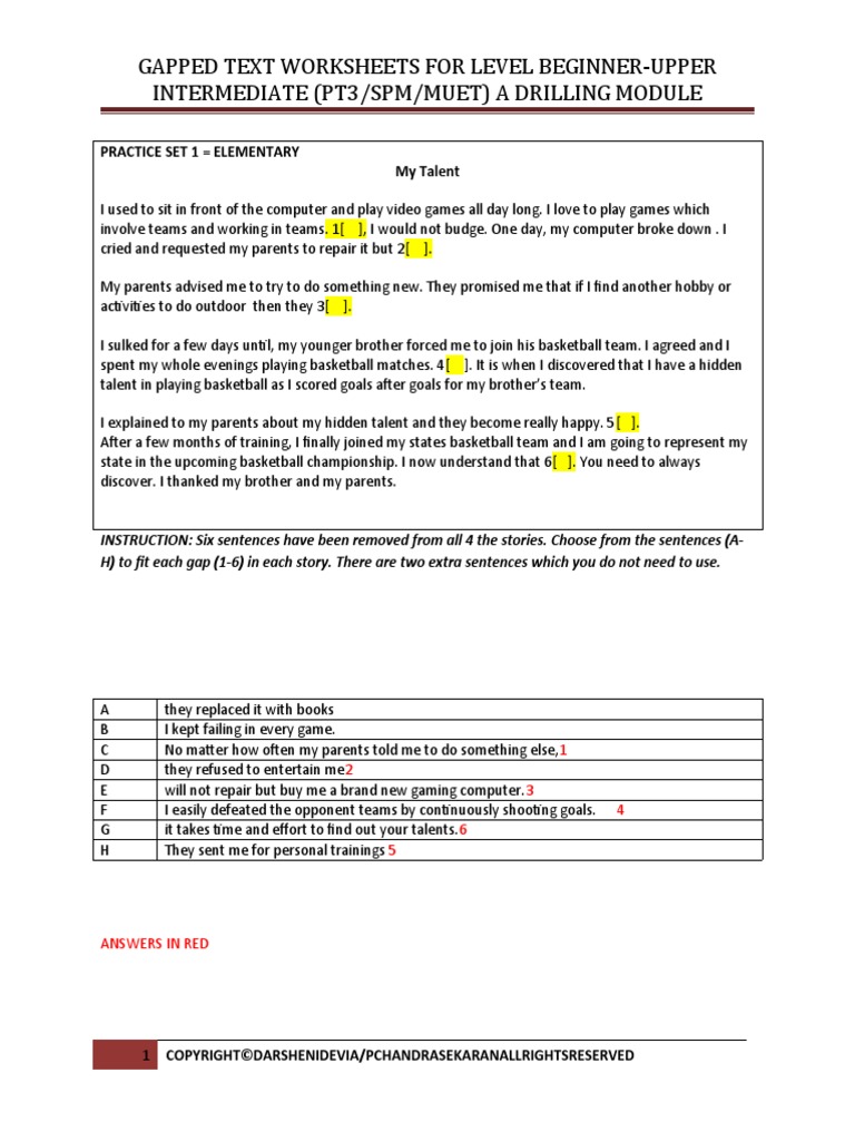 Gapped Text Worksheets For Level Beginner-Upper Intermediate | PDF | Plants | Houseplant