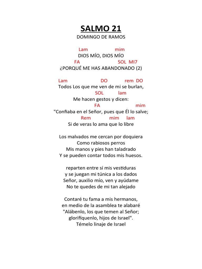 Salmo 21: Clamor y Alabanza | PDF