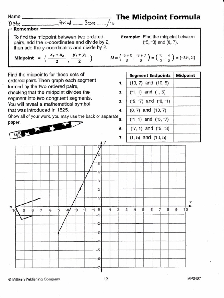 The Midpoint Formula Worksheet | PDF | Computers