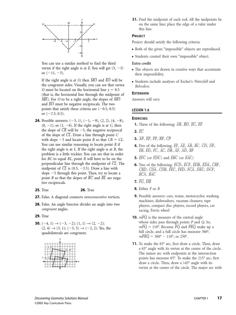 Geometry Chapter 1 Solution Manual | PDF | Triangle | Tetrahedron