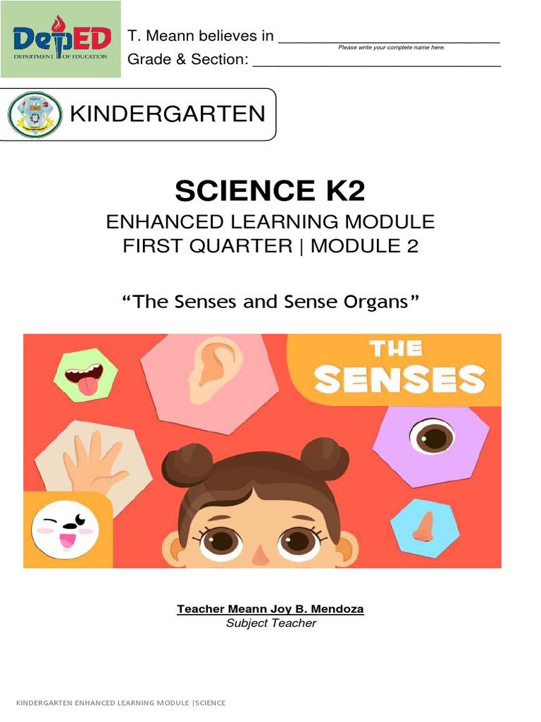 Kinder 2 Science Module 2 | PDF | Taste | Learning