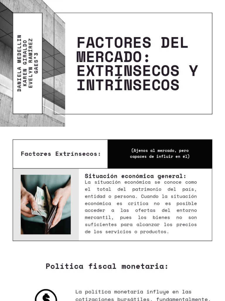 Factores Extrínsecos | Descargar gratis PDF | Mercado (economía) | Producto (Negocio)