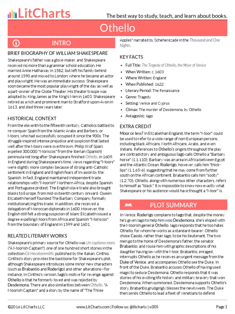 Othello Analysis | PDF | Othello | Iago