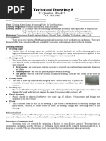 TLE-LE 9 - Q1 - W1 - Mod1 - TECHNICAL DRAFTING PDF | PDF | Technical Drawing | Drawing