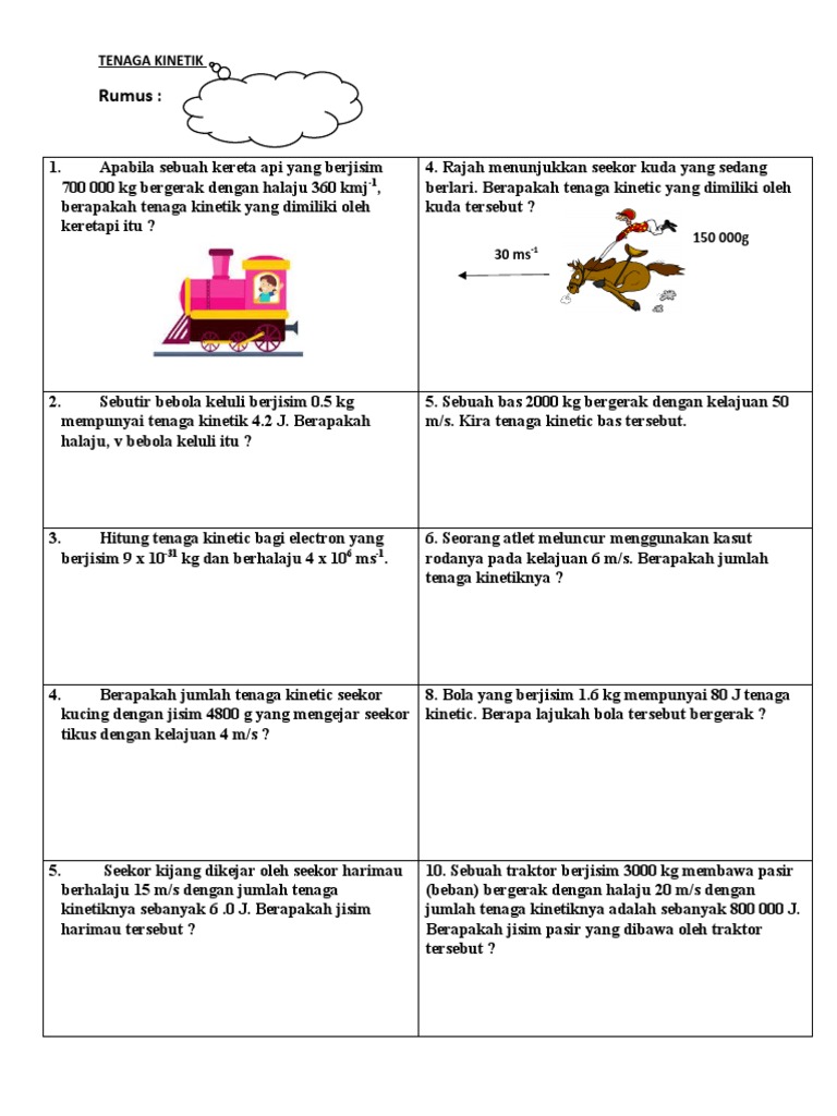 Rumus:: Tenaga Kinetik | PDF
