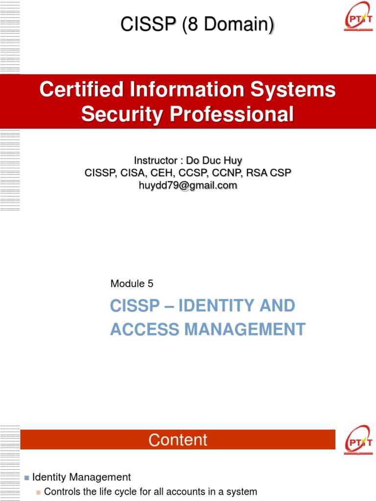 Module5 - Identity and Access Management | PDF | Radius | Computer Access Control