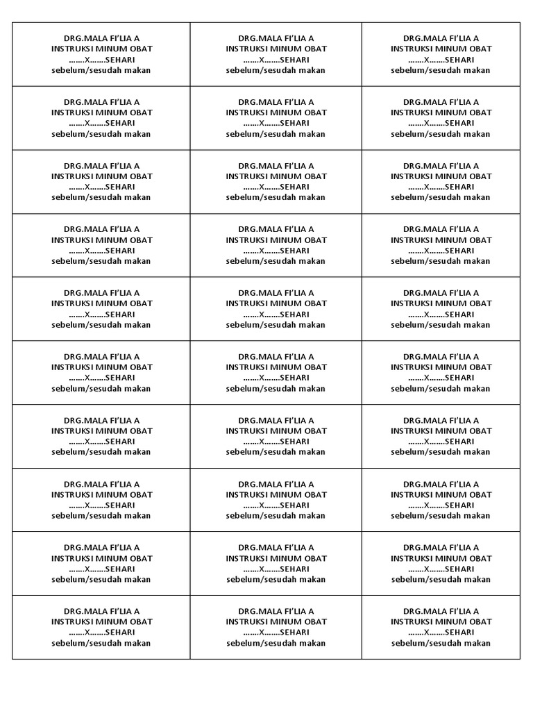 Label Obat | PDF | Kesehatan Holistik
